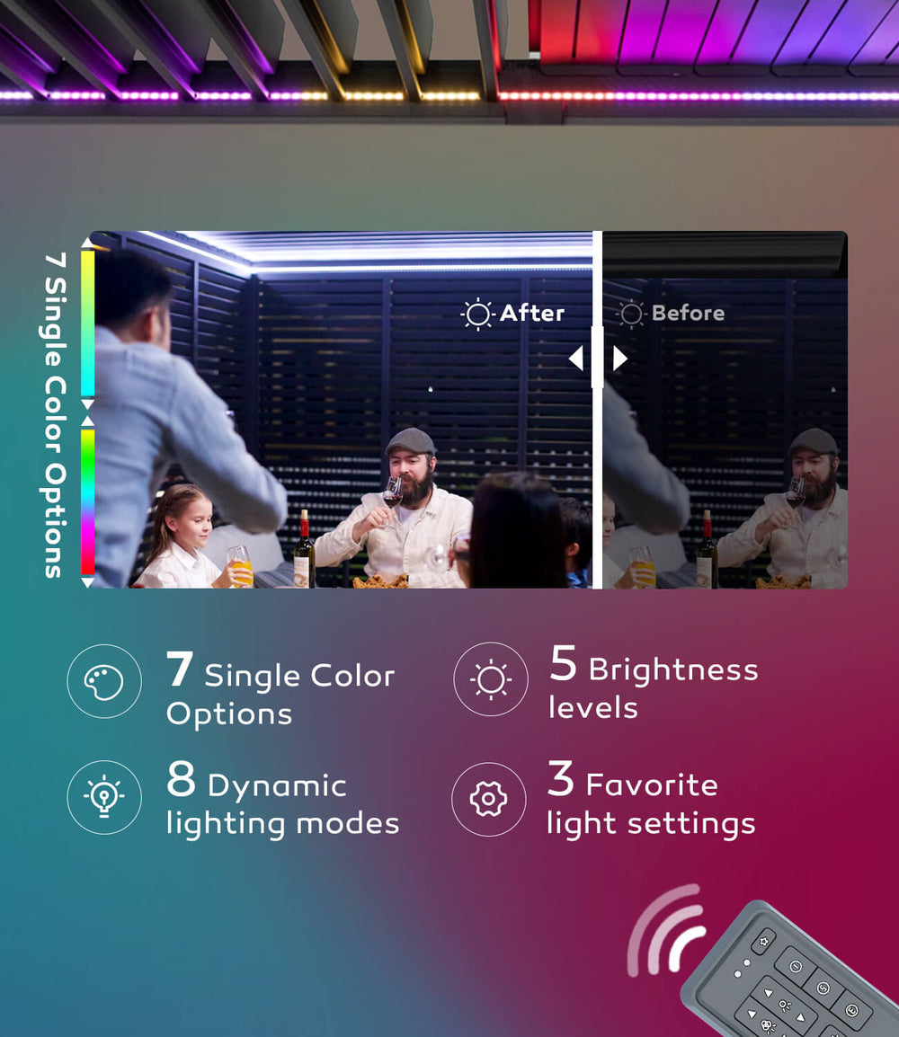 MIRADOR 111 LED 12'x20' | ALUMINUM Gazebo