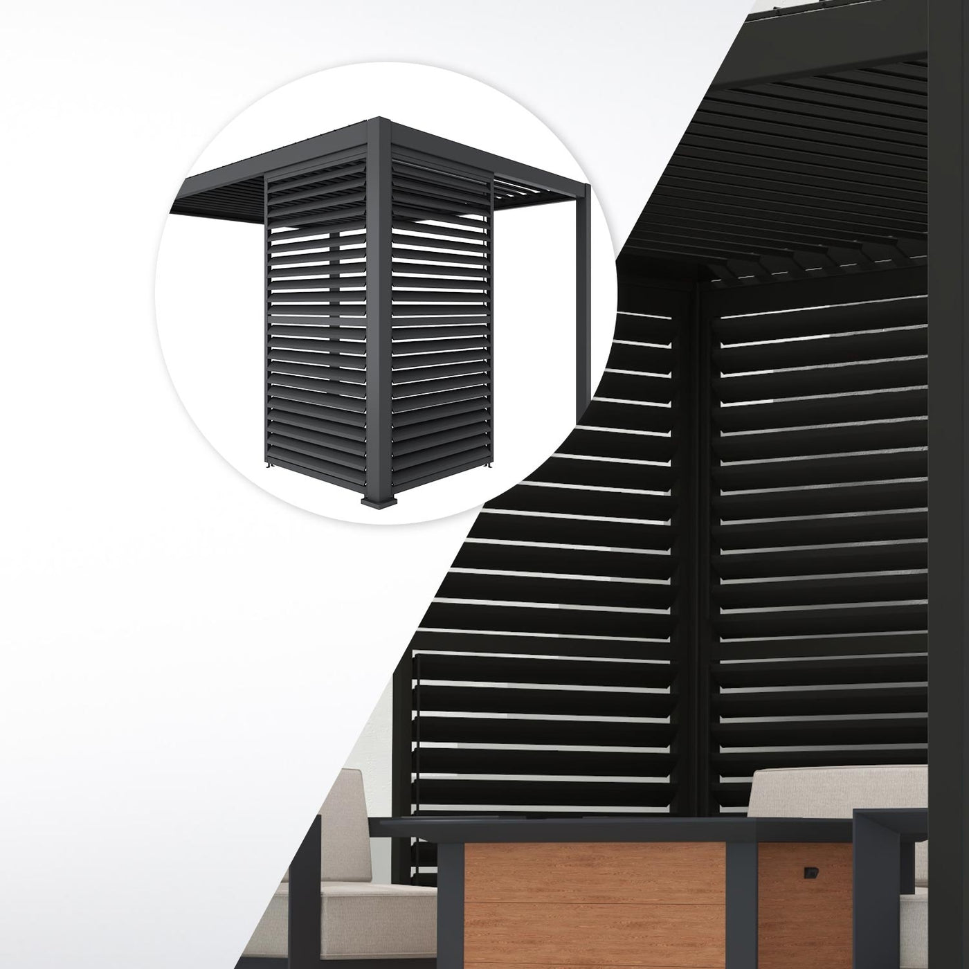 Mirador 111 Accessory 10 Charcoal Shutter Wall Aluminum Shutter